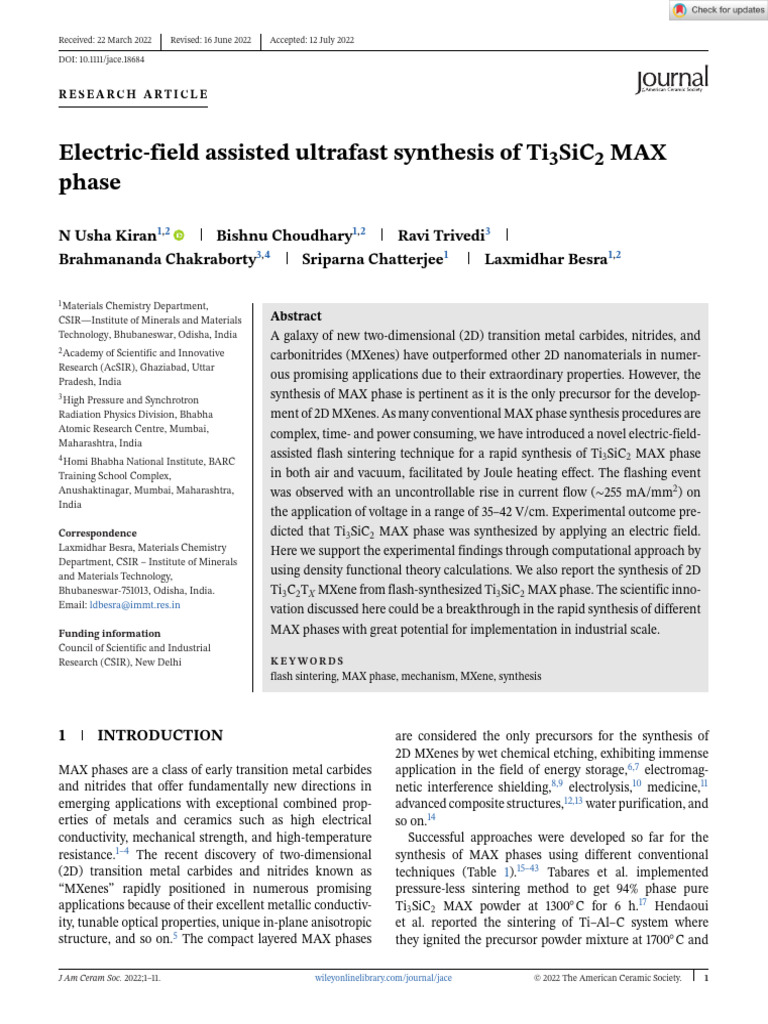 besrapub94_Usha Kiran - Electric‐field assisted ultrafast synthesis of ...