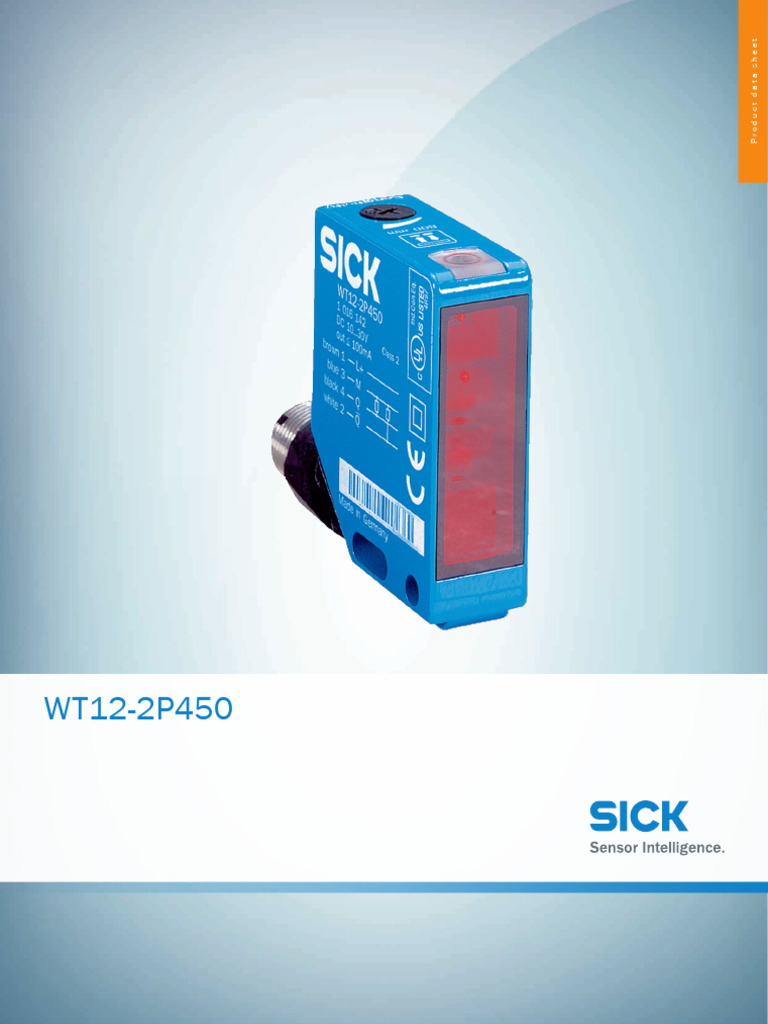 WT12-2P450 Photoelectric Sensor Data | PDF | Electrical Equipment ...