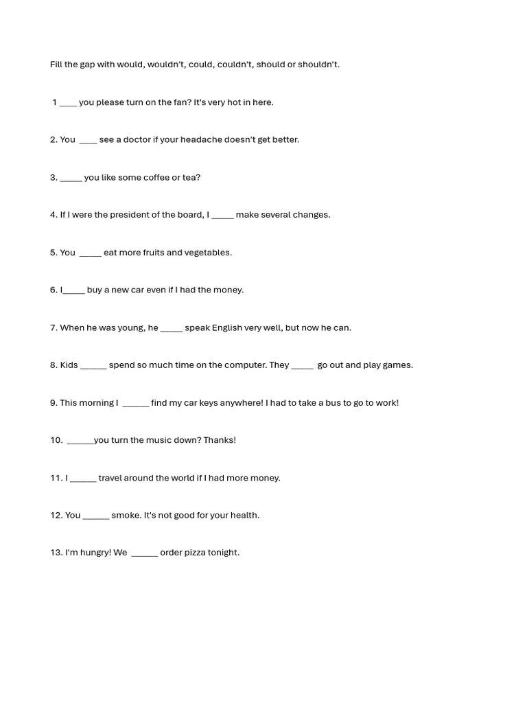 Fill The Gap Modals | PDF | Self-Improvement | Wellness