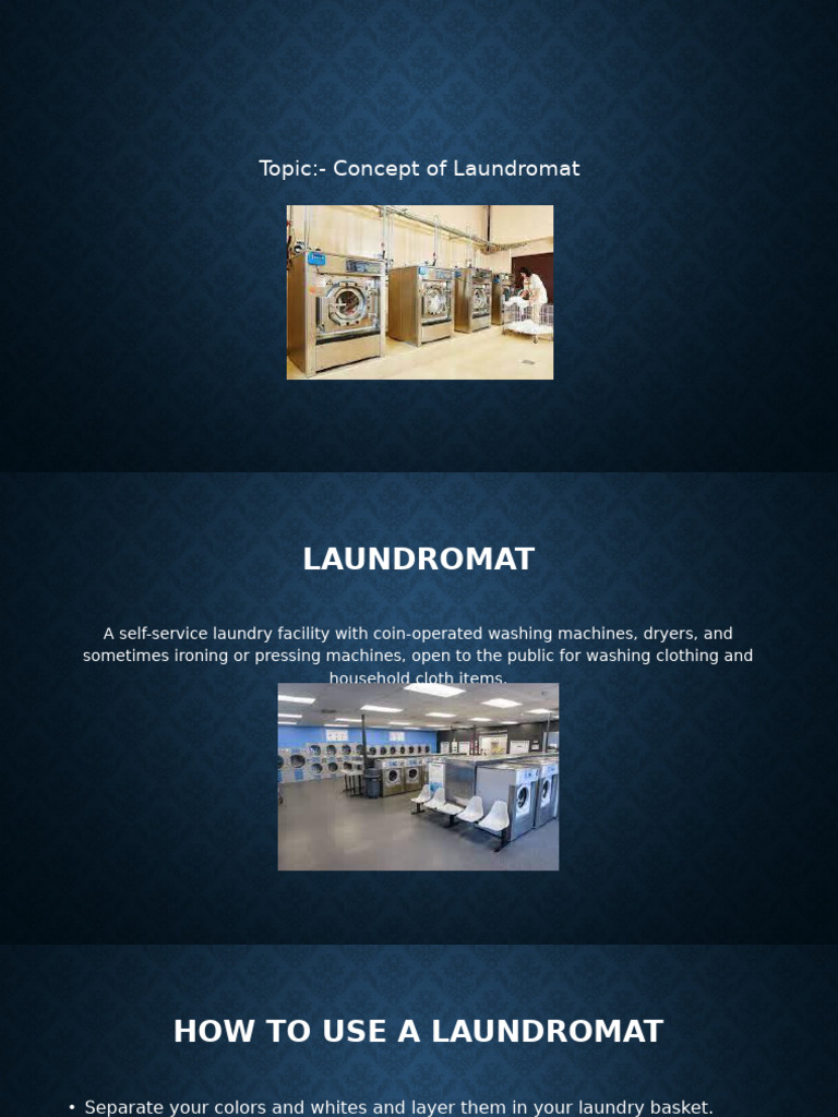 Laundromat Guide: Usage, Pros & Cons | PDF | Washing Machine | Laundry