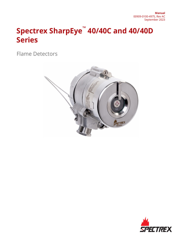 Manual Spectrex Sharpeye 40 40c 40 40d Series en Us 7525320 | PDF | Electromagnetic Interference ...