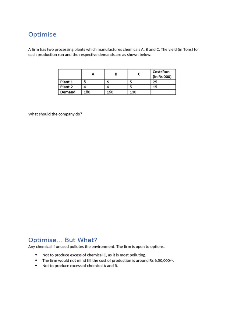 17 Goal and DEA - Problems | PDF