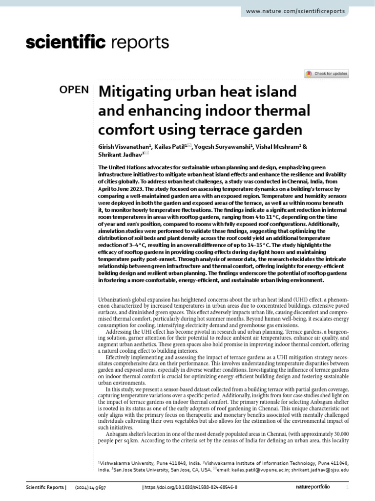 Terrace Gardens - s41598-024-60546-0 | PDF | Climate Change Mitigation ...