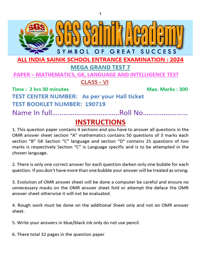 Mega Grand Test 7 New | PDF | Spacecraft | Nasa
