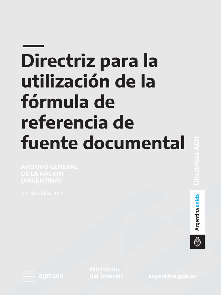 Directriz - Referenciacion Documental Agn | PDF