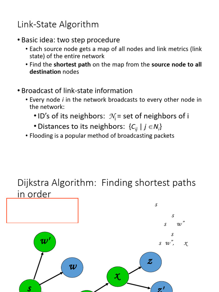 37-Link State-Dijkstra Algorithm-28-10-2023 | PDF | Discrete Mathematics | Computational Problems