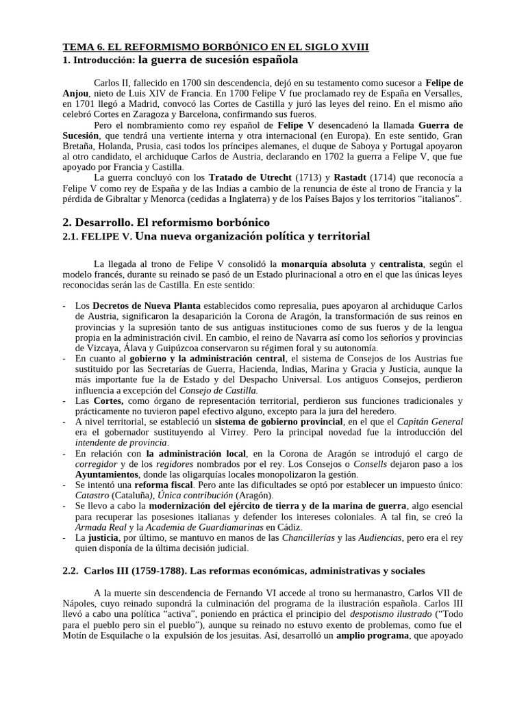 Tema 6 Historia De España Pdf España
