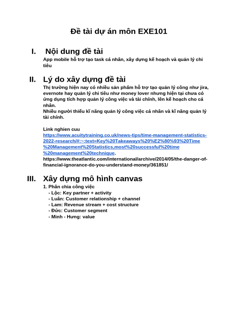 Đề tài EXE101-Nhóm ... | PDF