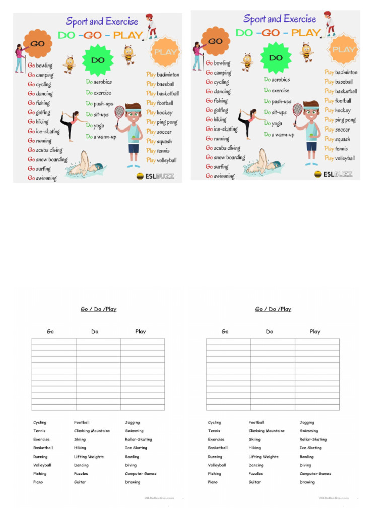 Play, Do, Go EXERCISE | PDF