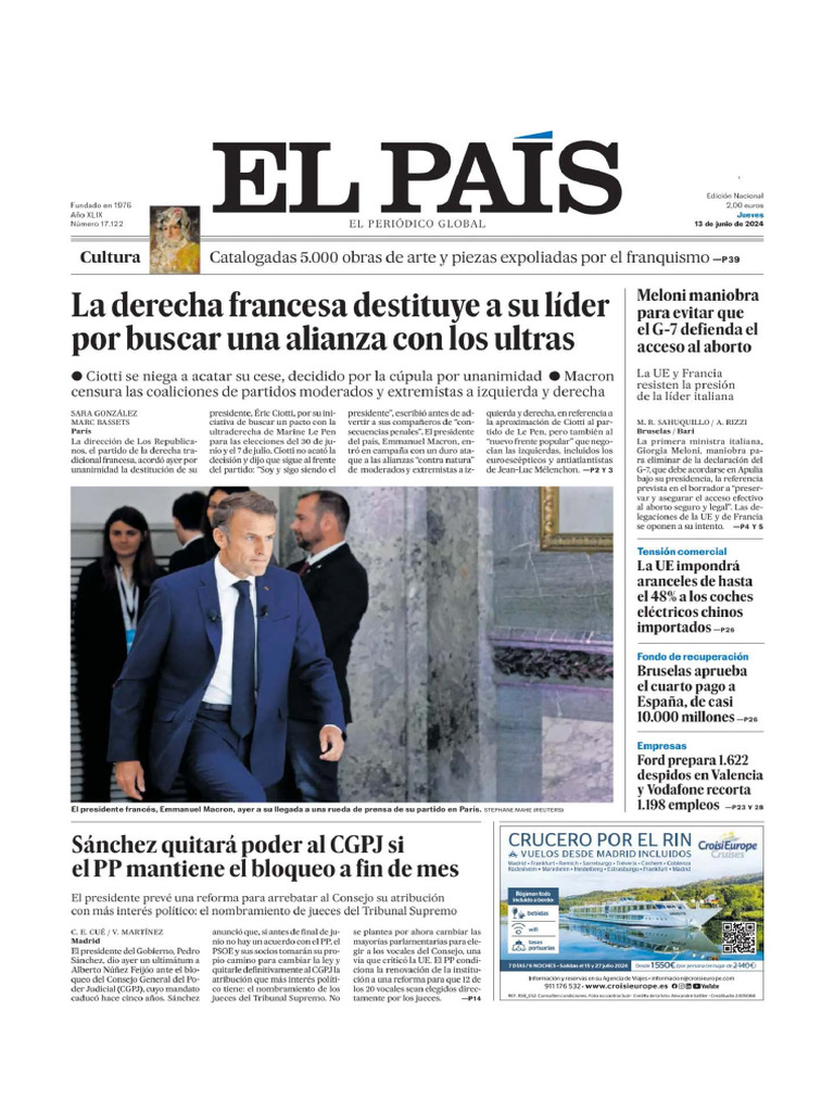 Portada de periódico diario español. | PDF