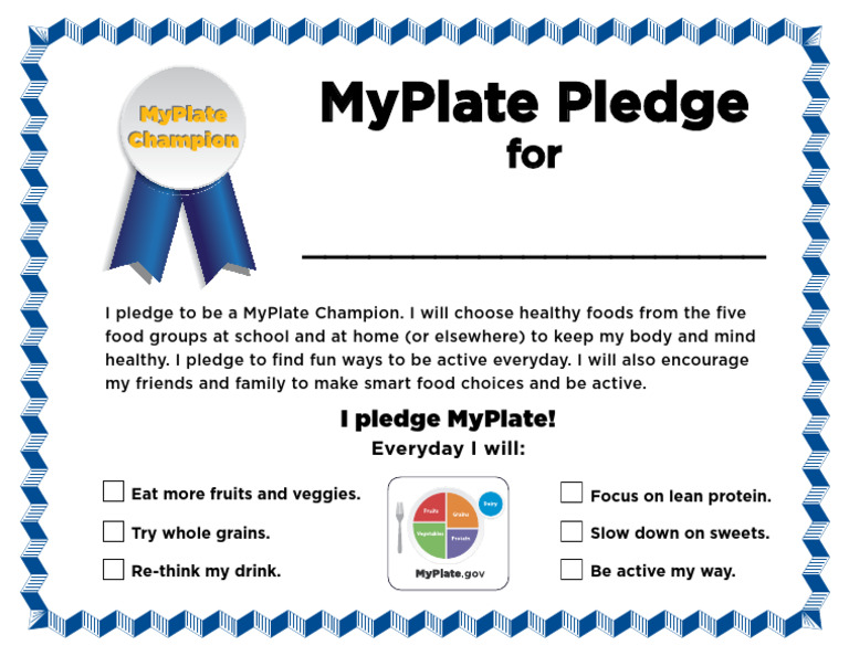 MyPlate-Pledge-Certificate | PDF