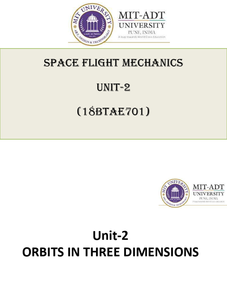 SFM Unit 2 (1) | PDF | Orbit | Rotation