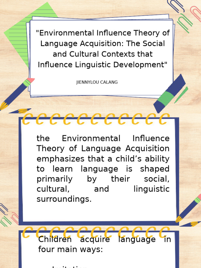 Environmental Influence Theory of Language Acquisition The Social and ...