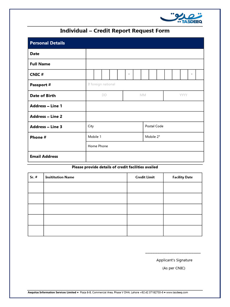 Report-Request-Form | PDF | Credit Bureau | Credit
