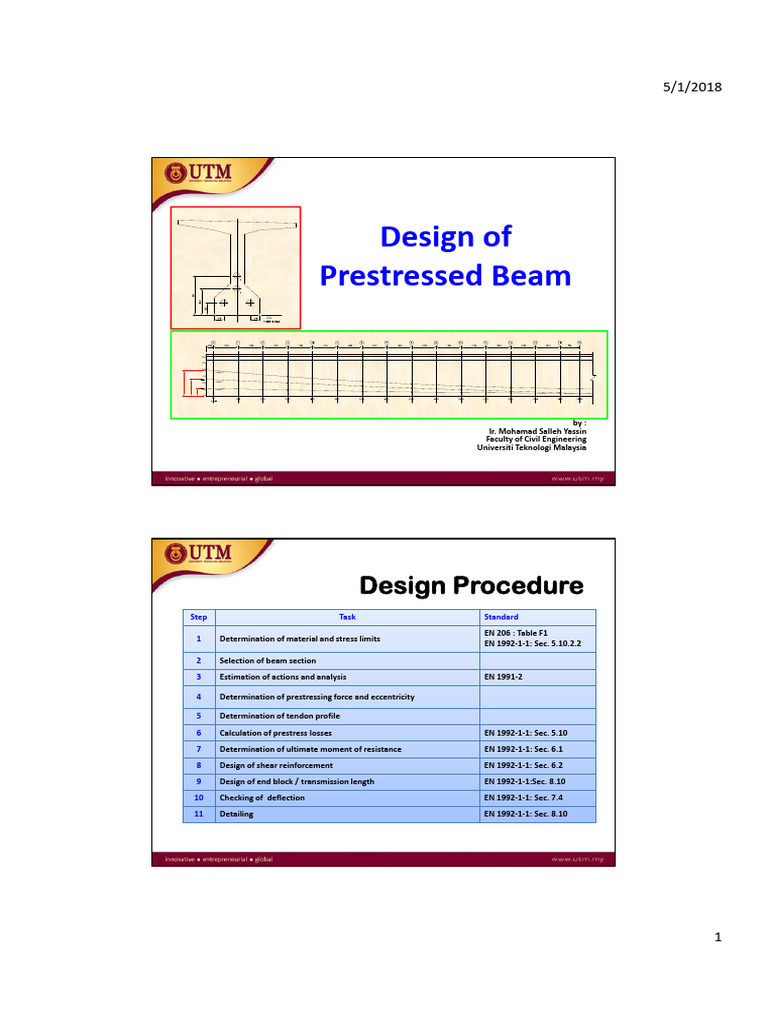 03 Design of Prestressed Beam | PDF | Prestressed Concrete | Stress (Mechanics)
