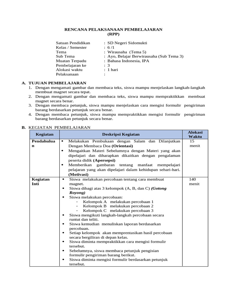 Tema 5 Sub Tema 3 PB 3 | PDF