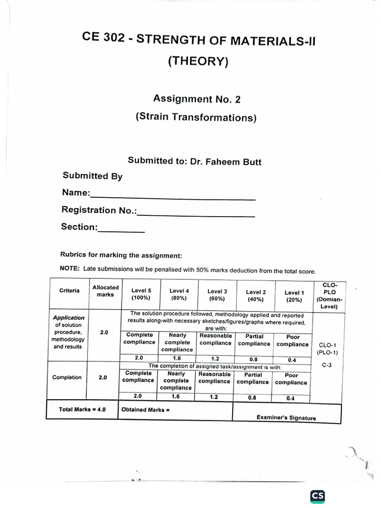Assignment SOM-II | PDF