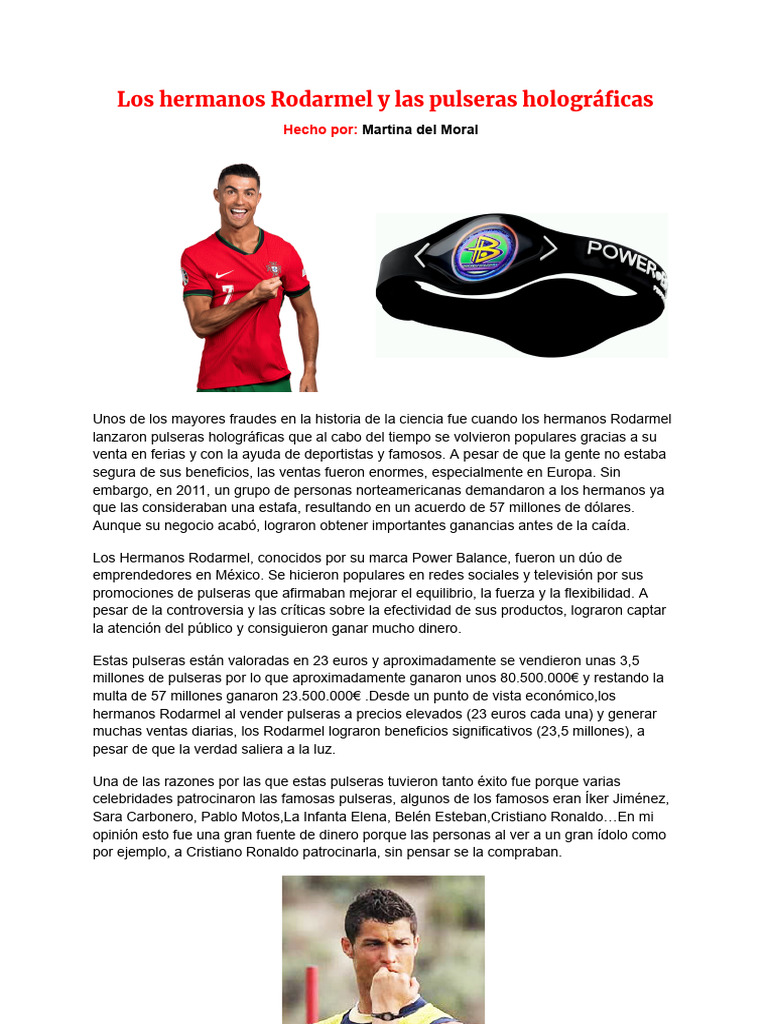 Los Hermanos Rodarmel y Las Pulseras Holográficas | PDF | Marketing ...