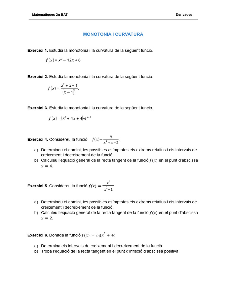 Monotonia I Curvatura | PDF