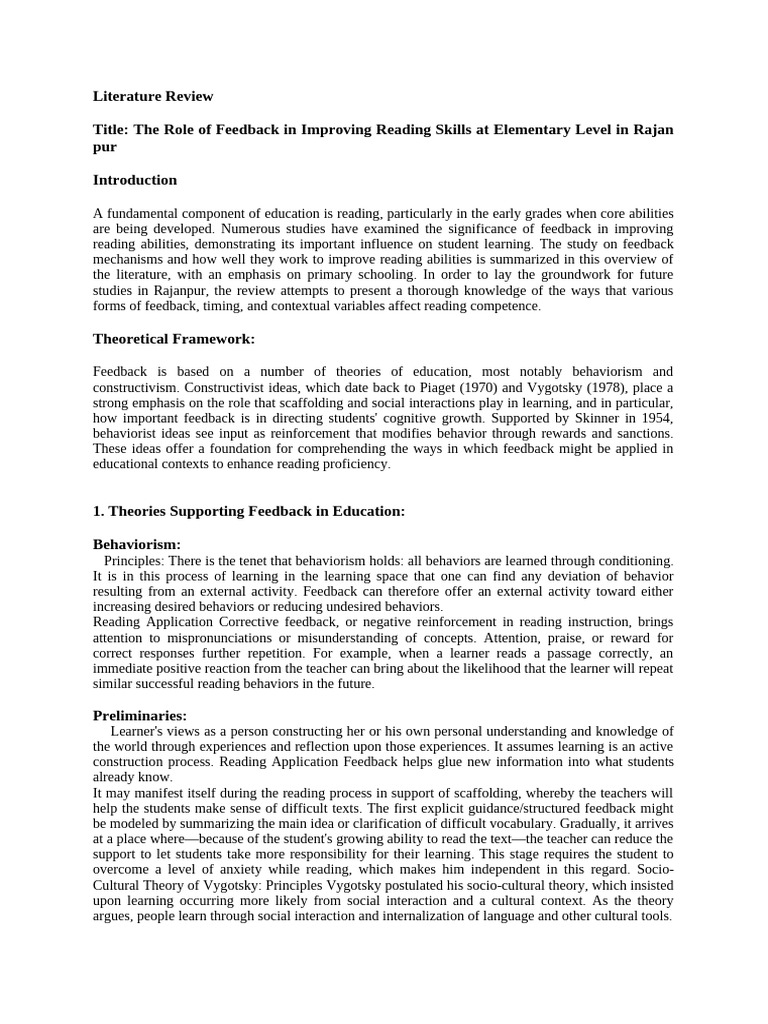 Thesis | PDF | Reading Comprehension | Constructivism (Philosophy Of ...