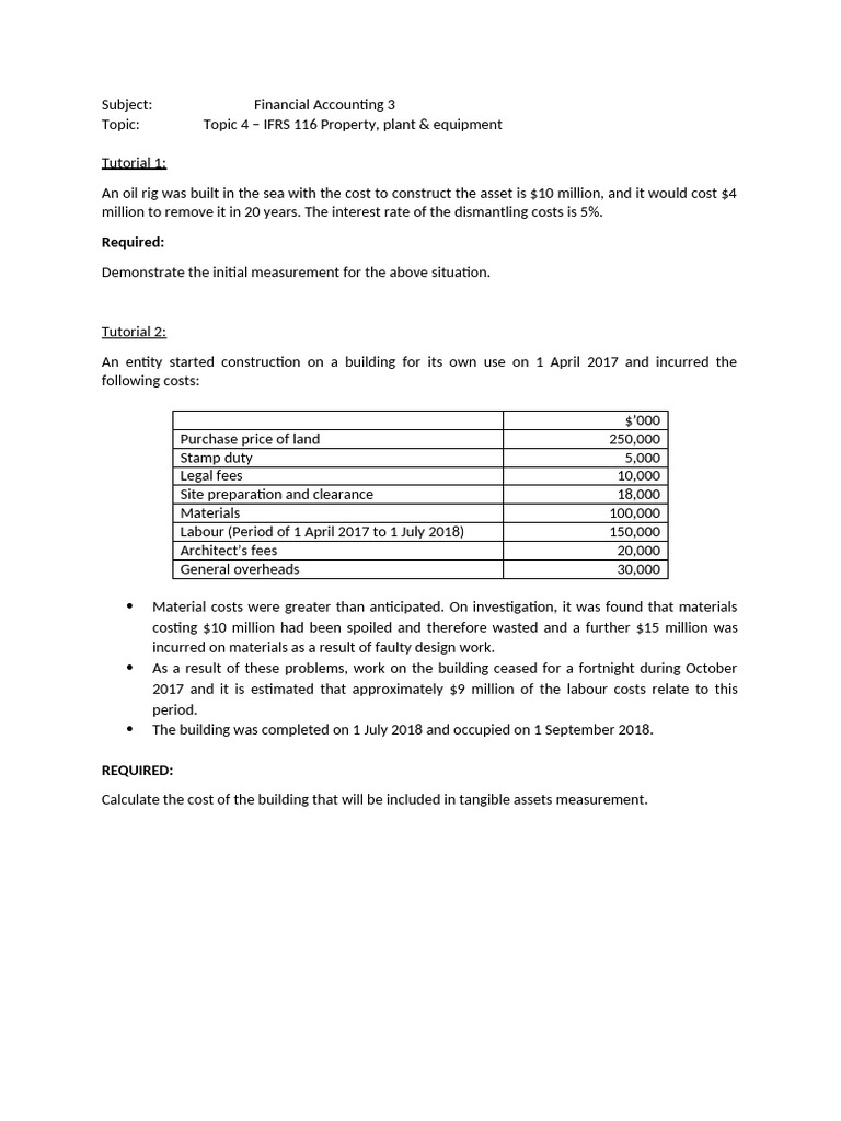 Topic 4 - IFRS 116 PPE | PDF