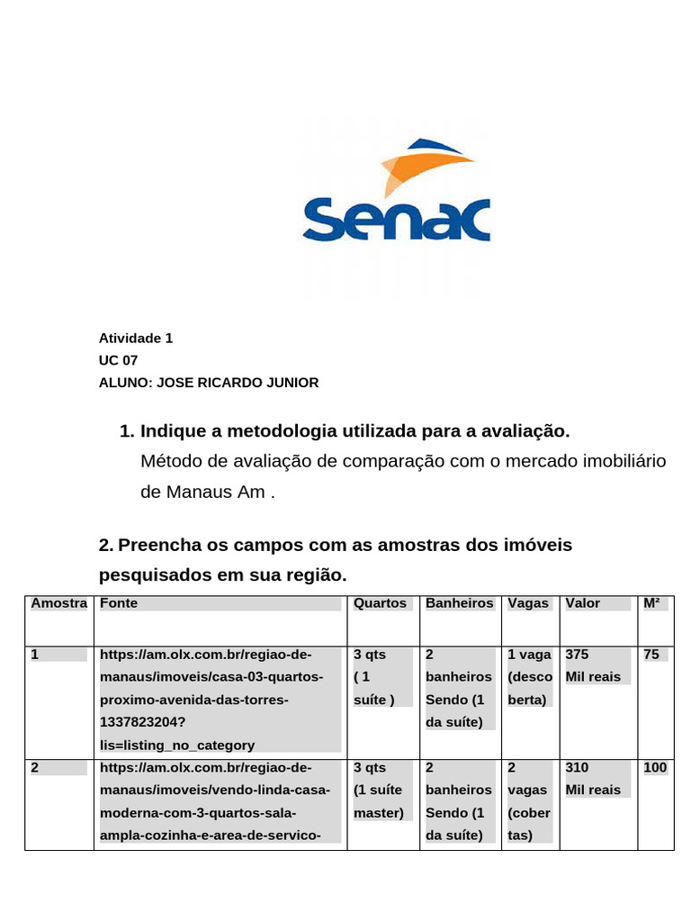 Atividade 1 Uc 07 Tti Senac | PDF