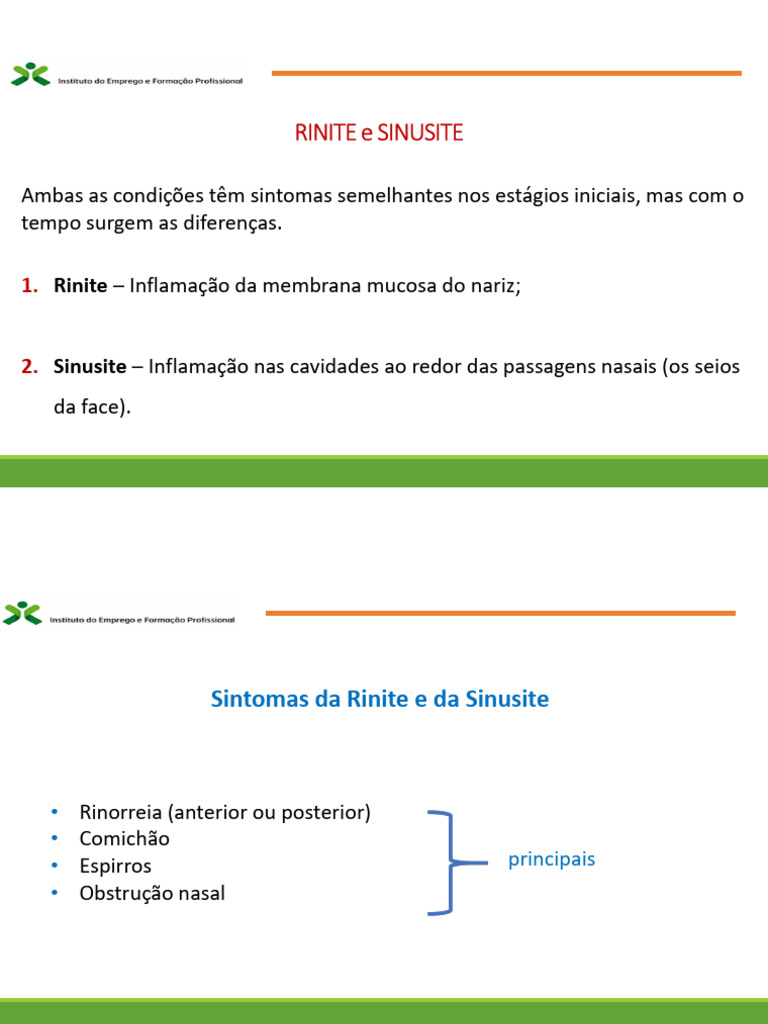 Rinite e Sinusite - Casos Práticos | PDF | Resfriado | Asma