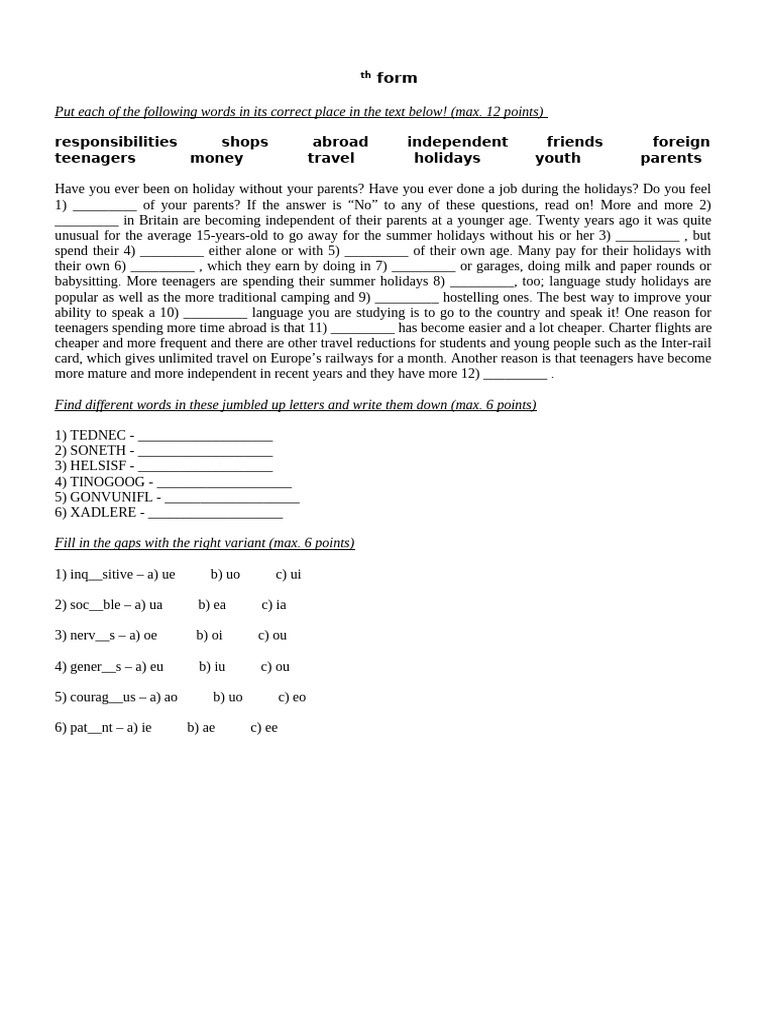 writing-comprehension-summer-holidays_65115 | PDF