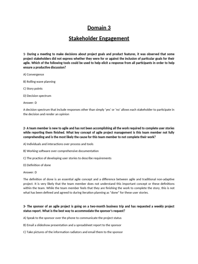 Domain 3 | PDF | Scrum (Software Development) | Agile Software Development