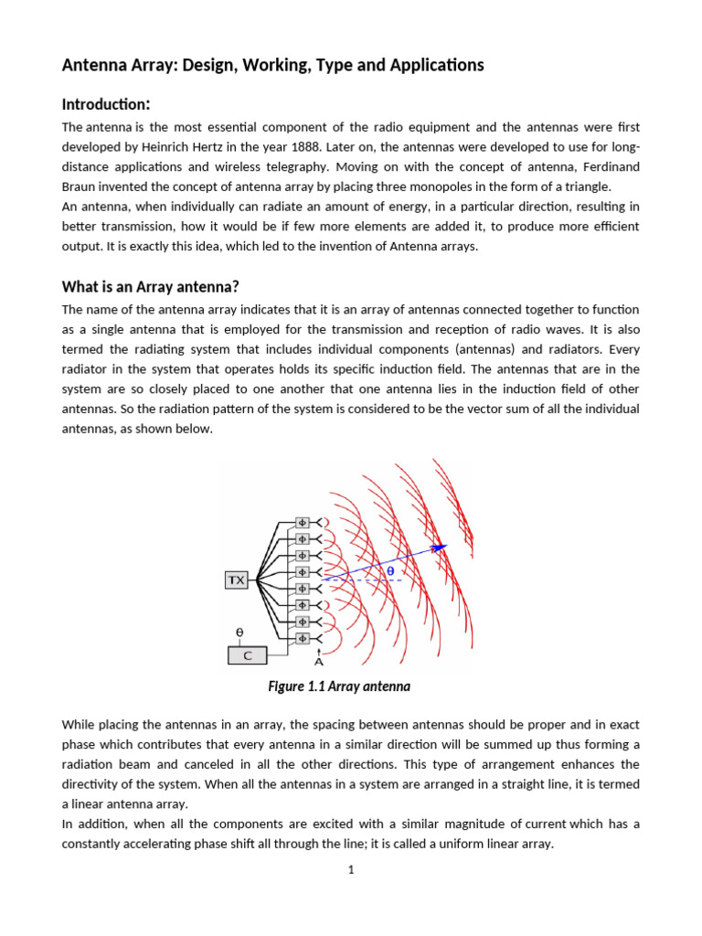 Antenna Array | PDF | Antenna (Radio) | Electrodynamics