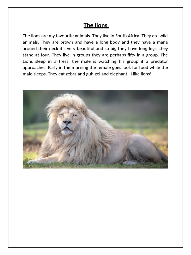 The lions | PDF