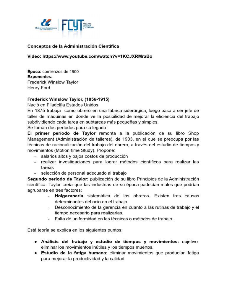 2024 - Clase Administracion Científica | PDF | Producción en masa | Economias