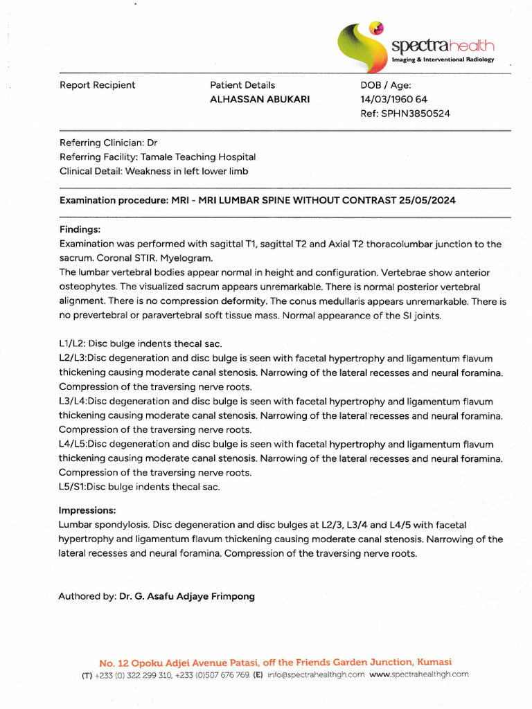 Alhassan Abukari Rpt1 20240530 0001 | PDF | Vertebra | Vertebral Column