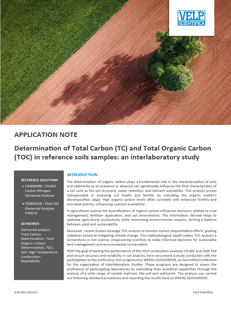 Application Note Determination of Total Carbon (TC) and Total Organic ...