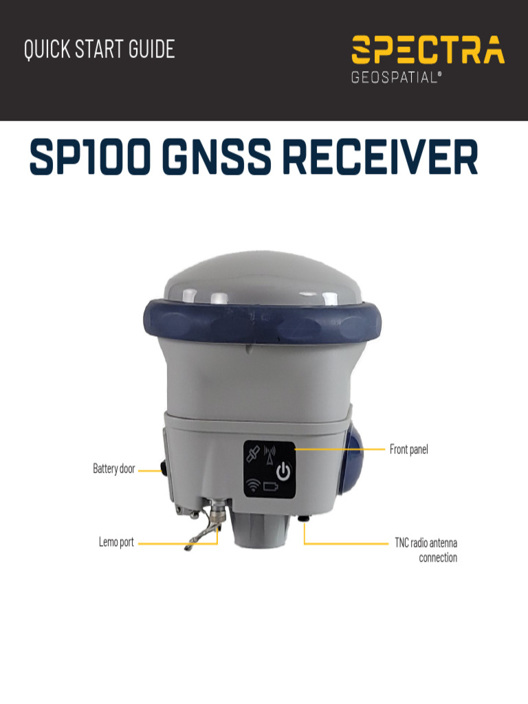 SpectraGeospatial SP100 QuickStartGde RevC ENG | PDF | Login | Radio