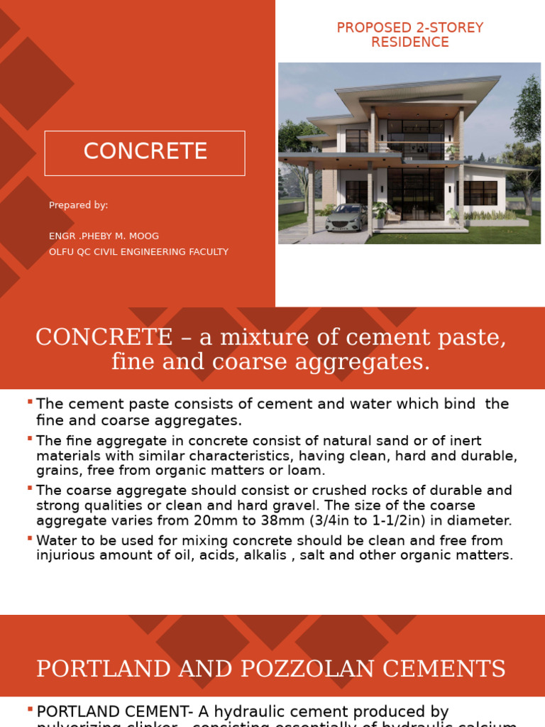 Lesson 3.1concrete - Cement, Sand and Gravel | PDF | Cement | Concrete
