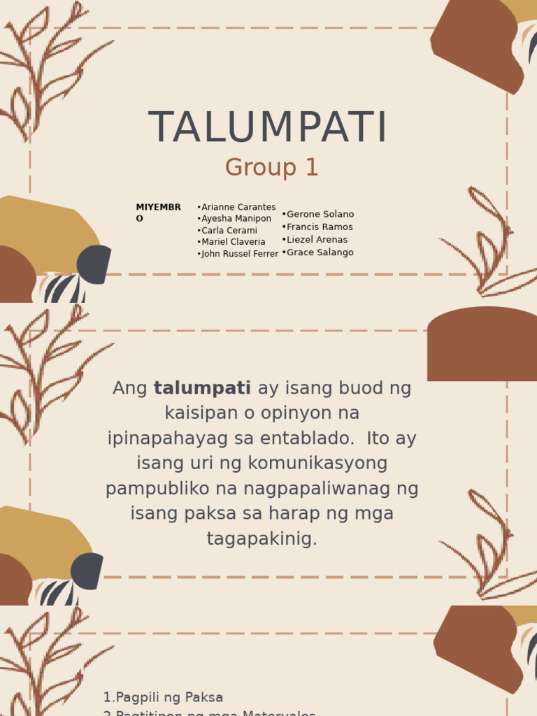 Talumpati Group 1 | PDF