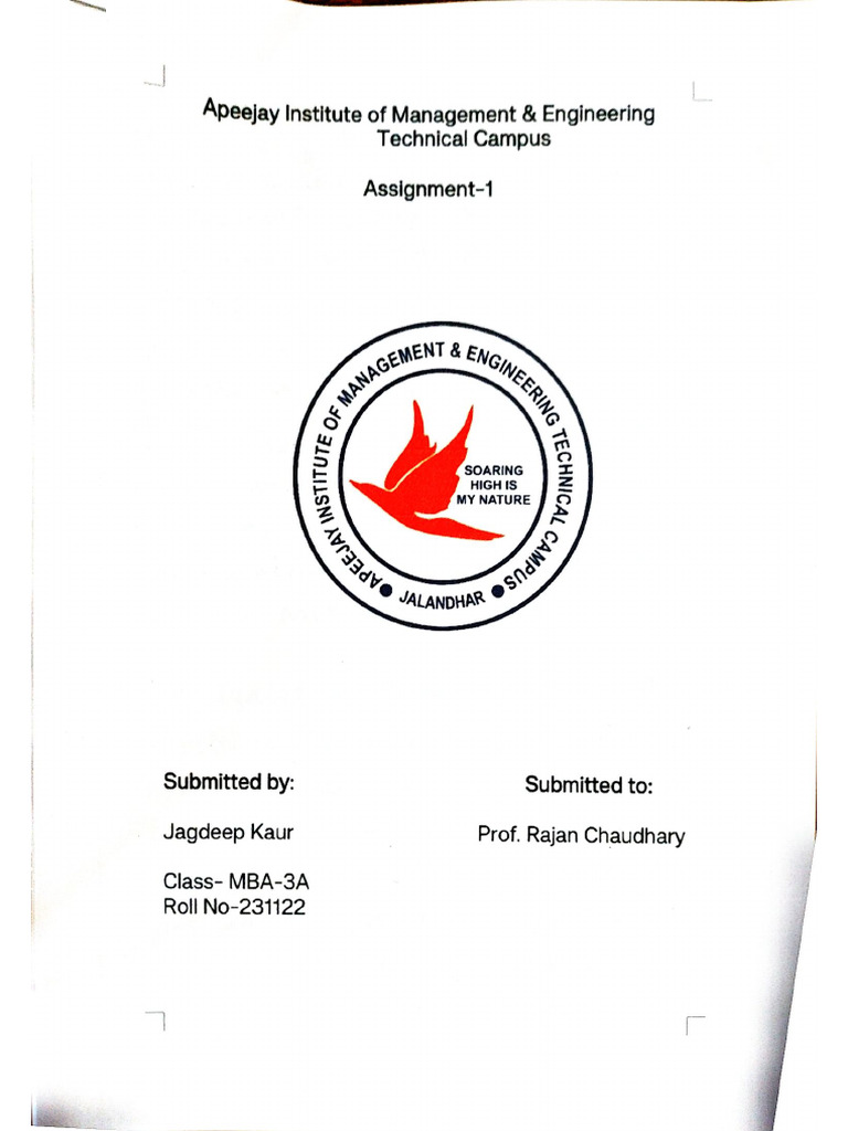 Organisation Behavior and Design A1 | PDF