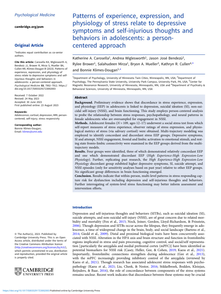 Div Class Title Patterns of Experience Expression and Physiology of ...