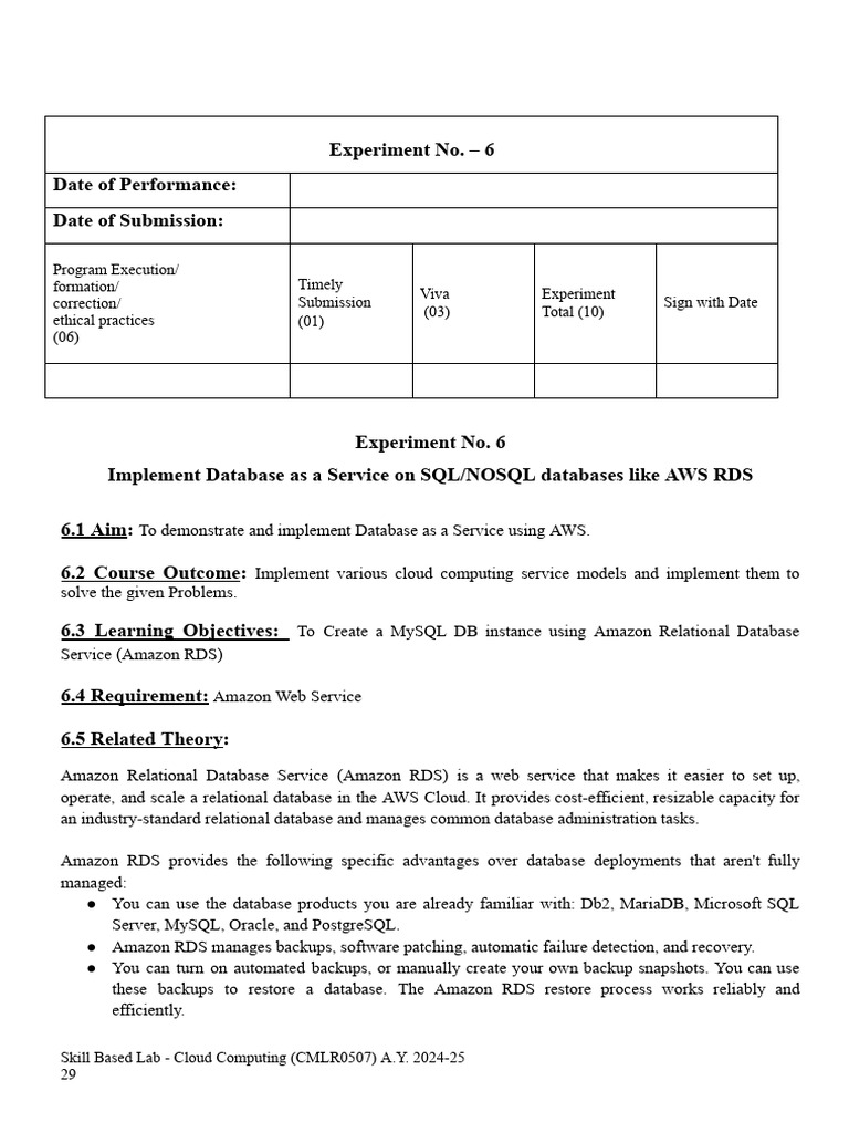 Lab 6 | PDF | Computer Science | Databases
