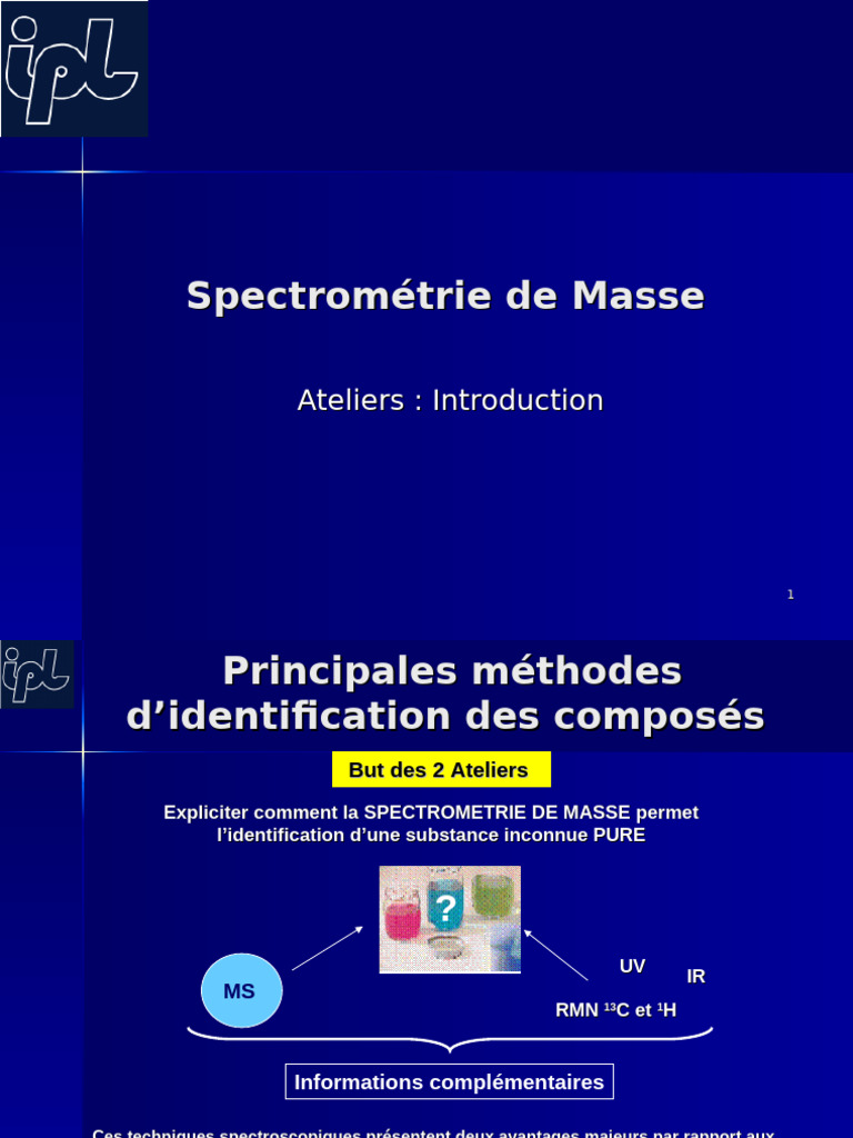 Spectrometrie Masse Interpretation | PDF | Spectrométrie de masse | Molécules