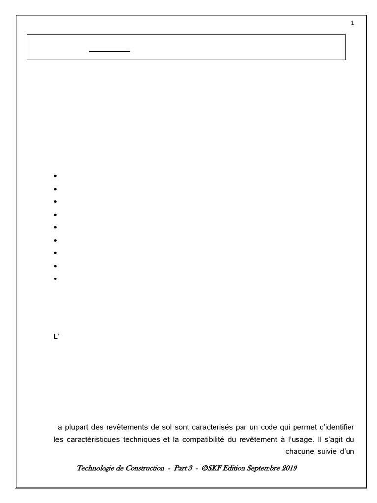 COURS TECHNO. L3. Module 2. Carrelages Et Revetements. Sept 2019 - Copie | PDF | Carreau ...