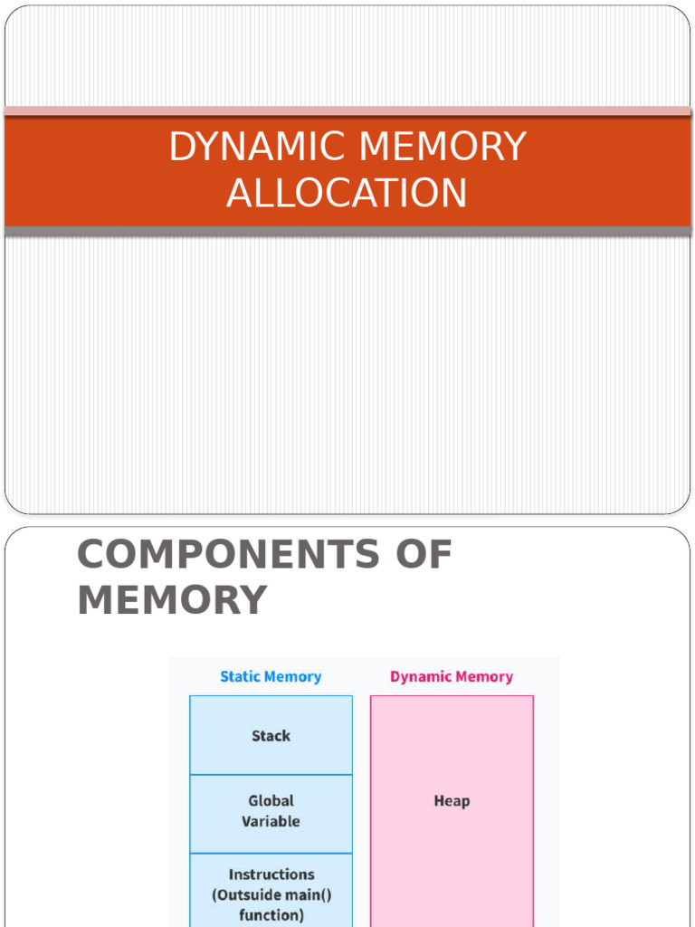 Dynamic Memory Allocation | PDF | Pointer (Computer Programming) | Programming Paradigms