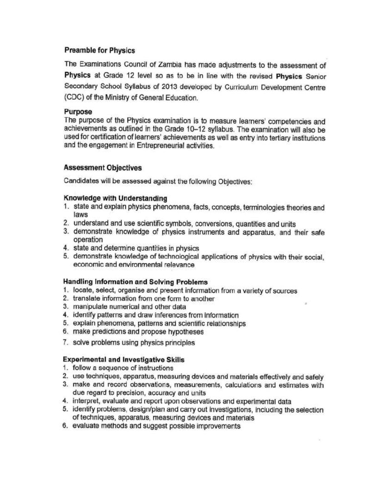 g12 Physics p1 2016specimen | PDF