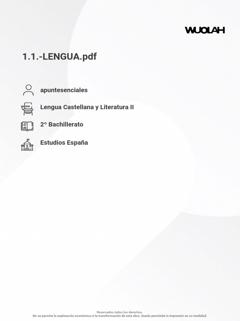 Wuolah Premium 1.1. LENGUA | PDF | Léxico | Lengua española