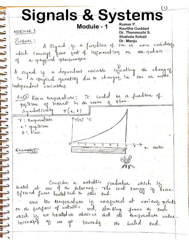 Signals & Systems Notes - 1 | PDF