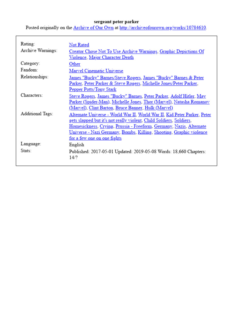 sergeant_peter_parker | PDF | Spider Man