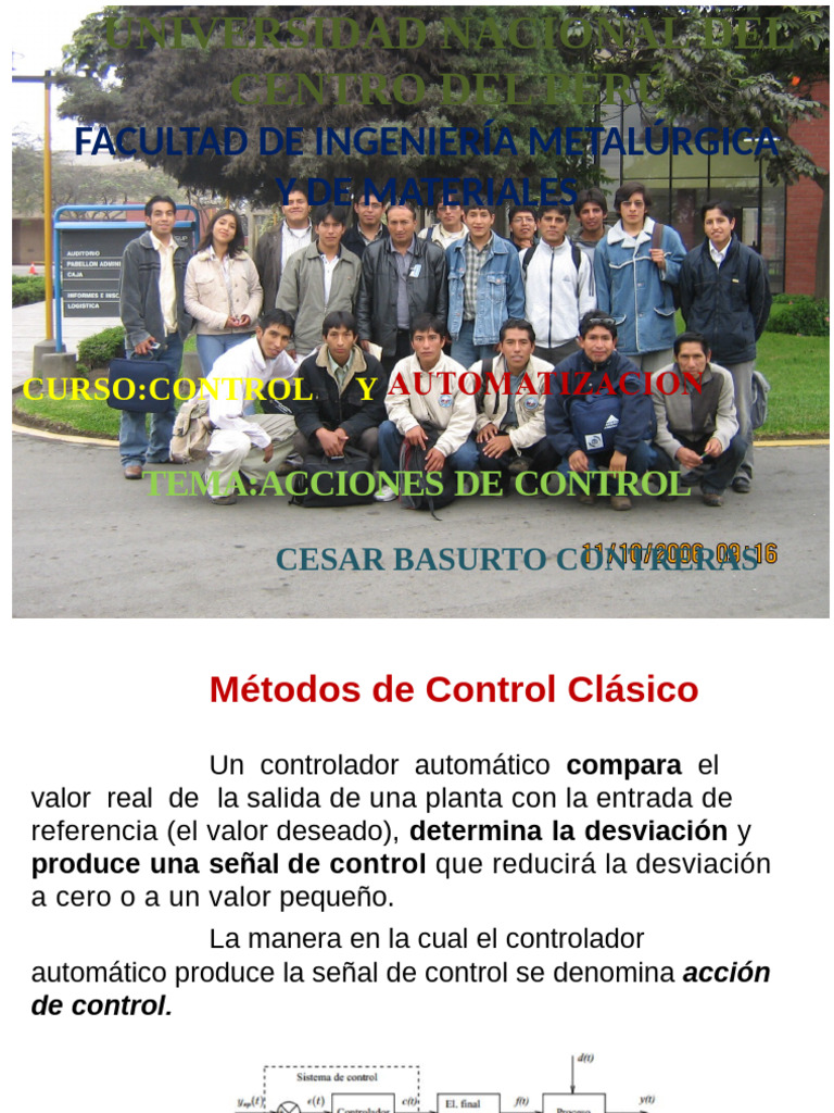 Acciones Basicas de Control | PDF | Sistema de control | Teoría de control
