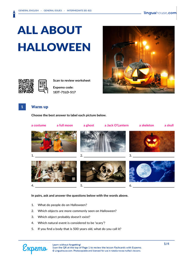 All About Halloween British English Student B1 B2 | PDF | Halloween
