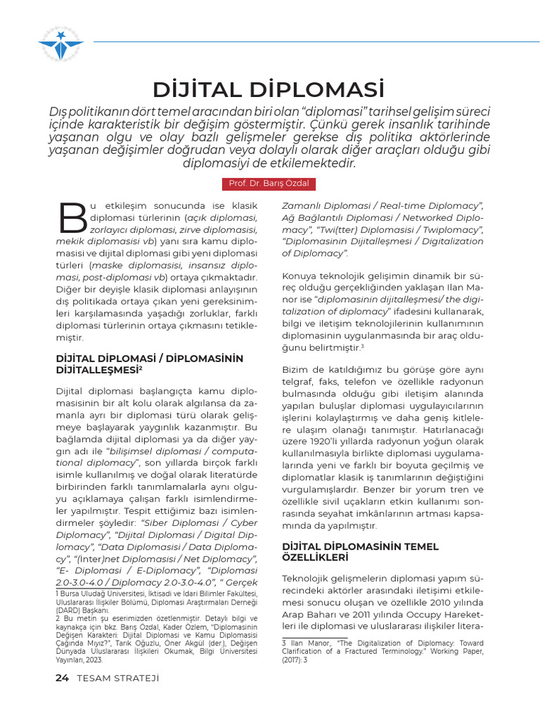 Dijital Diplomasi Makale 1 | PDF